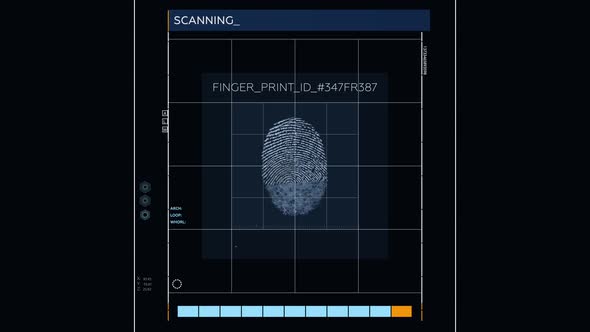 Secret scan system is analyzing the fingerprint of the person for ...