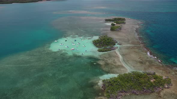 pool in the ocean aerial cayo mata la gata in lajas, puerto rico, Stock ...