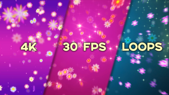Spring Flowers VFX Background Loops, Motion Graphics | VideoHive