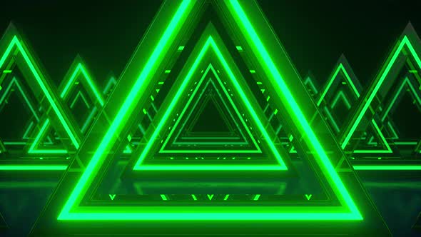 Green neon triangles, Motion Graphics | VideoHive