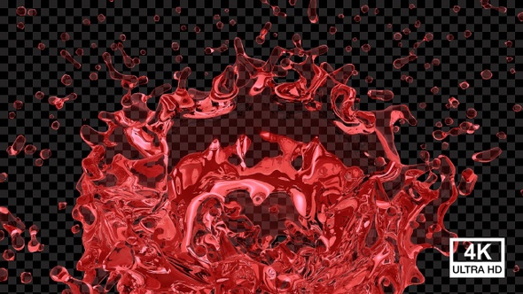 Big Red Water Splash 4K, Motion Graphics | VideoHive