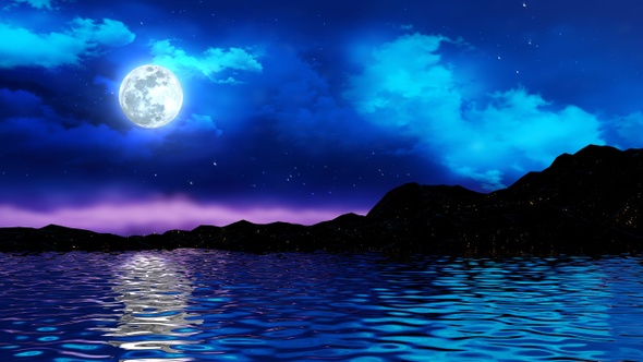 Magical Night Background Loop, Motion Graphics | VideoHive