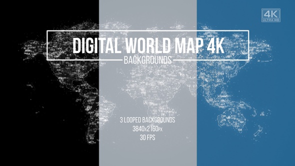 Digital World Map, Motion Graphics | VideoHive