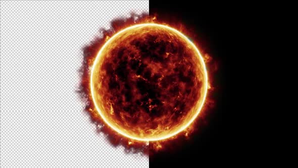 Solar Energy, Burning Sun, Animation Seamless Loop, Alpha Channel ...