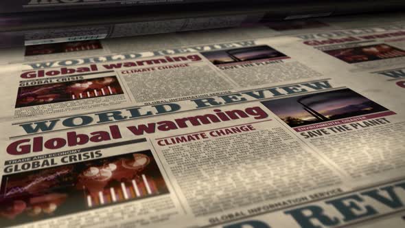 Global warming, climate change and environment crisis newspaper ...