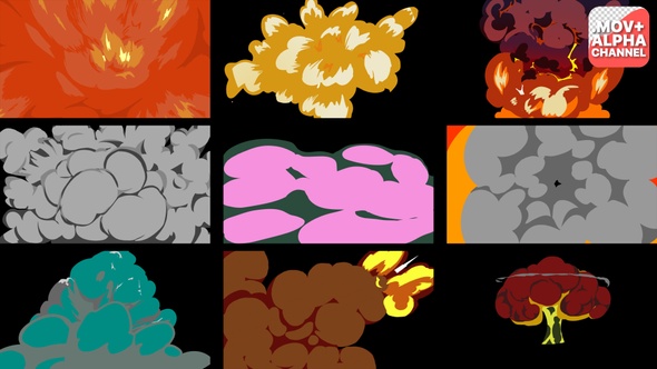 Cartoon Explosion Transitions Pack | Motion Graphics, Motion Graphics