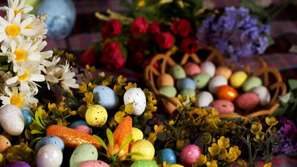 Colorful Traditional Celebration Easter Paschal Eggs 32, Stock Footage