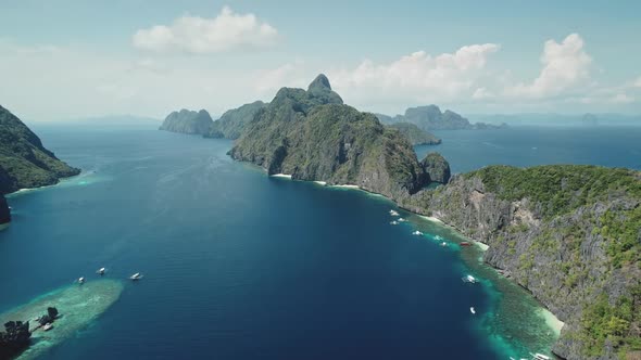 Amazing Seascape at Tropical Islands of Philippines Archipelago Aerial ...