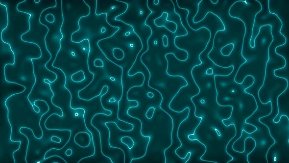 Cyan Color Neon Light Liquid Background Animation, Motion Graphics