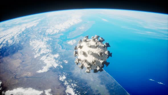 Coronavirus COVID-19 on the Earth Orbit, Motion Graphics | VideoHive