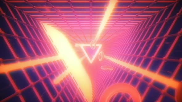 Retro Wave Shiny Grid VJ Loop, Motion Graphics | VideoHive