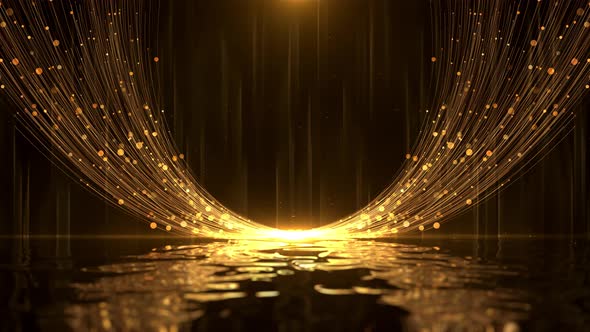 Gold Particle Of Water Reflection, Motion Graphics | VideoHive