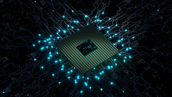 CPU. Modern processor. Motherboard., Motion Graphics | VideoHive