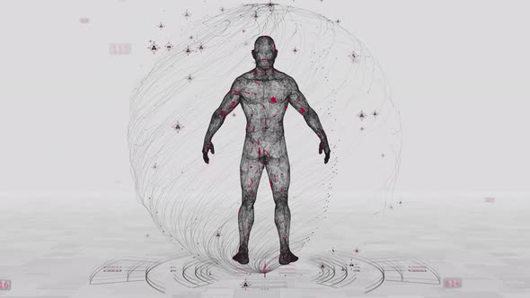 Holographic Human Body HUD UI, Motion Graphics | VideoHive