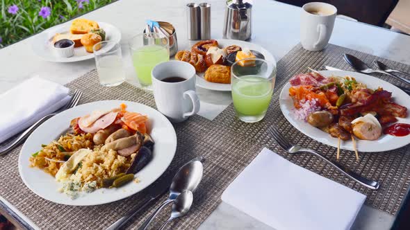 Breakfast in Luxury Hotel, Stock Footage | VideoHive