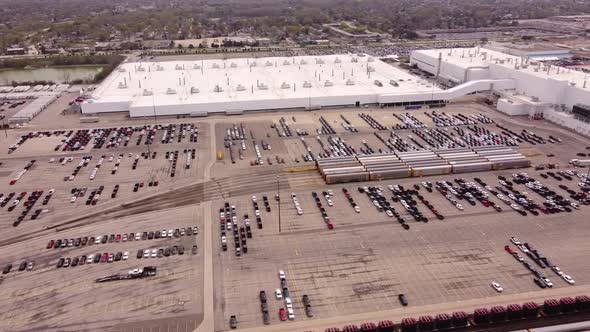 Vehicles At The Manufacturing Factory Of Stellantis Sterling Heights ...
