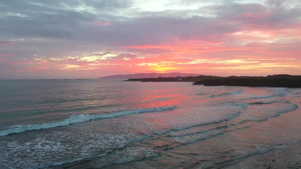 Aerial View of Maghery Beach with Aran Island in the Background ...