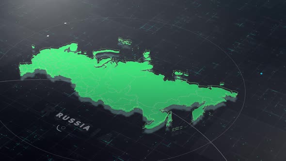 Digital Tech Russia Map, Motion Graphics | VideoHive