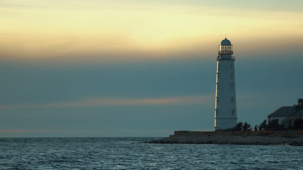 Lighthouse at the Seashore, Stock Footage | VideoHive