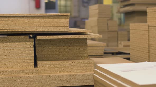 Mdf Boards and Chipboards Storing at Factory 14, Stock Footage | VideoHive