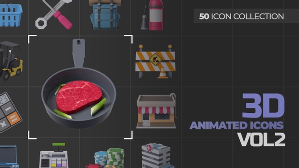 3D Animated Icons Vol2, Motion Graphics | VideoHive