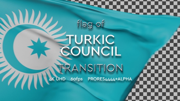 Flag of Turkic Council transition | UHD | 60fps, Motion Graphics ...