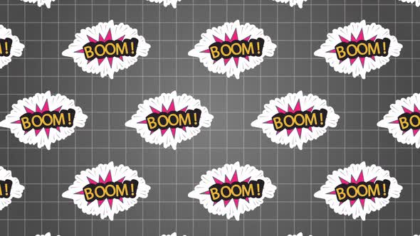 Boom Comic Cartoon Sticker Background, Motion Graphics | VideoHive