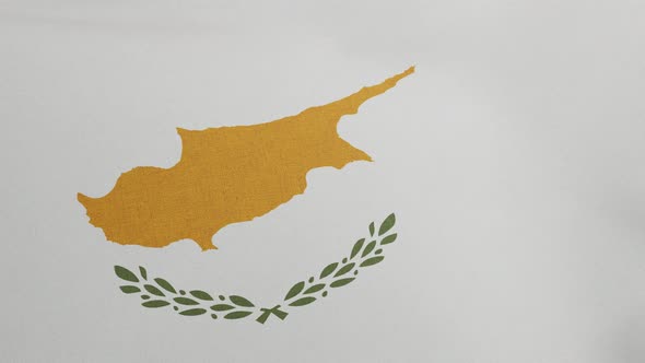 National Flag of Cyprus Waving Original Size and Colors 3D Render ...