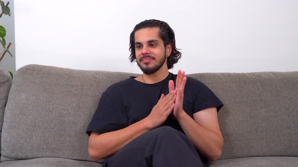 Disappointed Indian man thinking late at night, Stock Footage | VideoHive