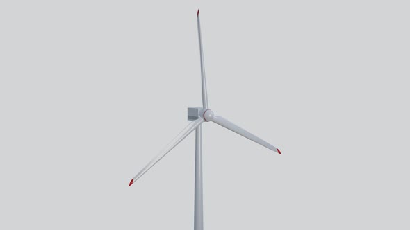 Animated windmill isolated on white background. Green energy., Motion ...