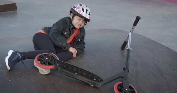 Falling off scooter. , Stock Footage | VideoHive