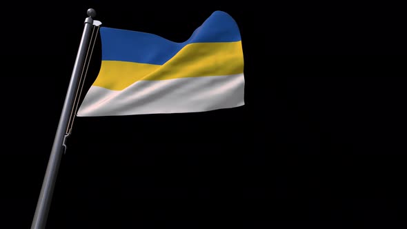 Jena City Flag (Germany) With Alpha Channel 4K, Motion Graphics | VideoHive