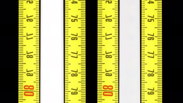 Four Meter Tapes on Black and White Background, Stock Footage | VideoHive