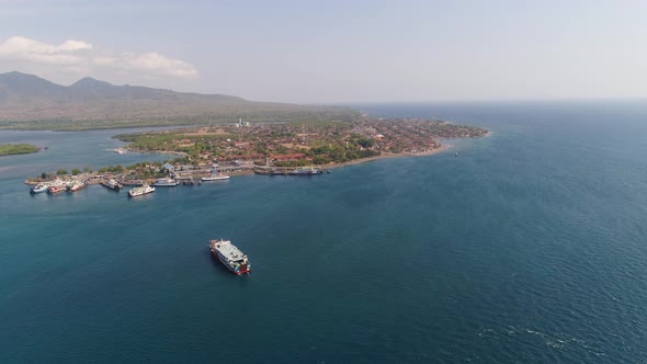 Sea Passenger Ferry Port Gilimanuk, Stock Footage | VideoHive