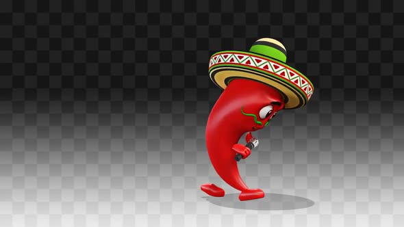 Chili Pepper Talking Or Singing With Microphone, Motion Graphics ...