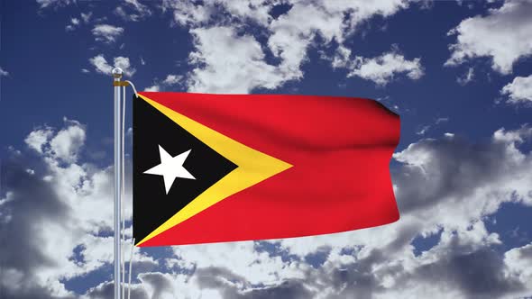 Timor Leste Flag Waving 4k, Motion Graphics | VideoHive