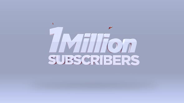 Set 4-13 Youtube 1 Million Subscribers Count Animation 4K RES, Motion ...