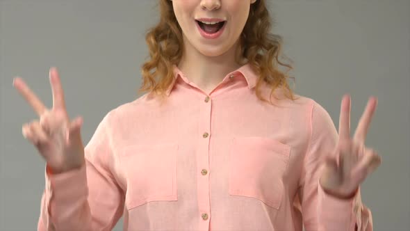 Sign Language Interpreter Saying Kwanzaa Showing Words in Asl, Tutorial ...