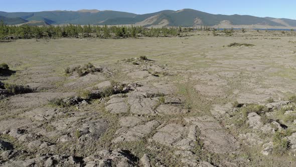 Volcanic Basalt Plateau Formed by Solidifying Lava Rocks, Stock Footage