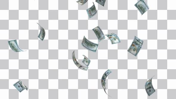 Flying Bills On Alpha Loop, Motion Graphics | VideoHive