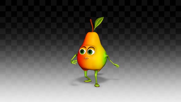 Dancing Pear Cartoon 3d Character, Motion Graphics | VideoHive