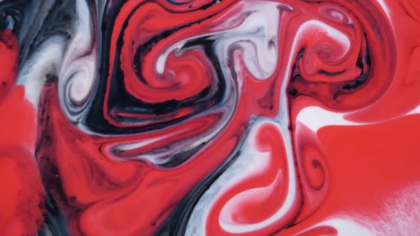 Abstract Red and White Mixed Paint, Stock Footage | VideoHive