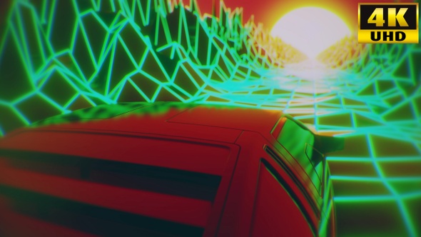 Retrowave Car Trip Vj Loops Pack V1, Motion Graphics | VideoHive