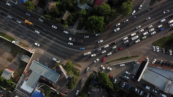 Drones Eye View - Traffic Jam Top View, Transportation Concept 10 ...