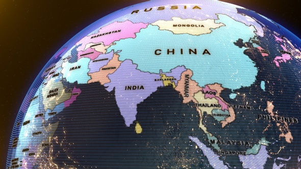 Map Of Asia Animation, Motion Graphics | VideoHive