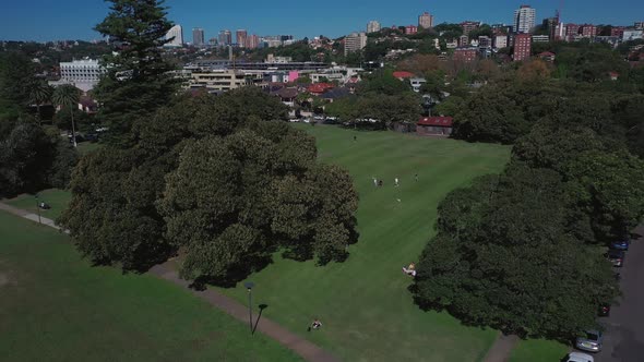 Beautiful sunny day from Double Bay featuring Steyne Park and blue sky ...