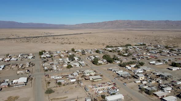Aerial View of Bombay Beach City in California, Stock Footage | VideoHive