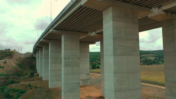 viaduct structure on highway, Stock Footage | VideoHive