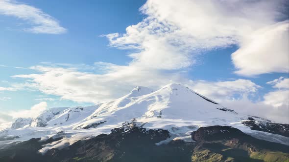 High Boundless Mountains Covered with Steady Thick Snow, Stock Footage