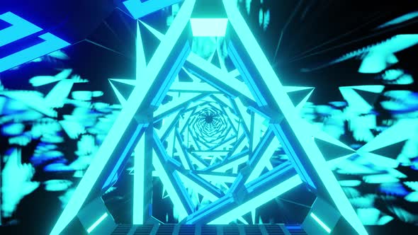 Blue Triangles Travelling Through The Space Background Vj Loop HD ...
